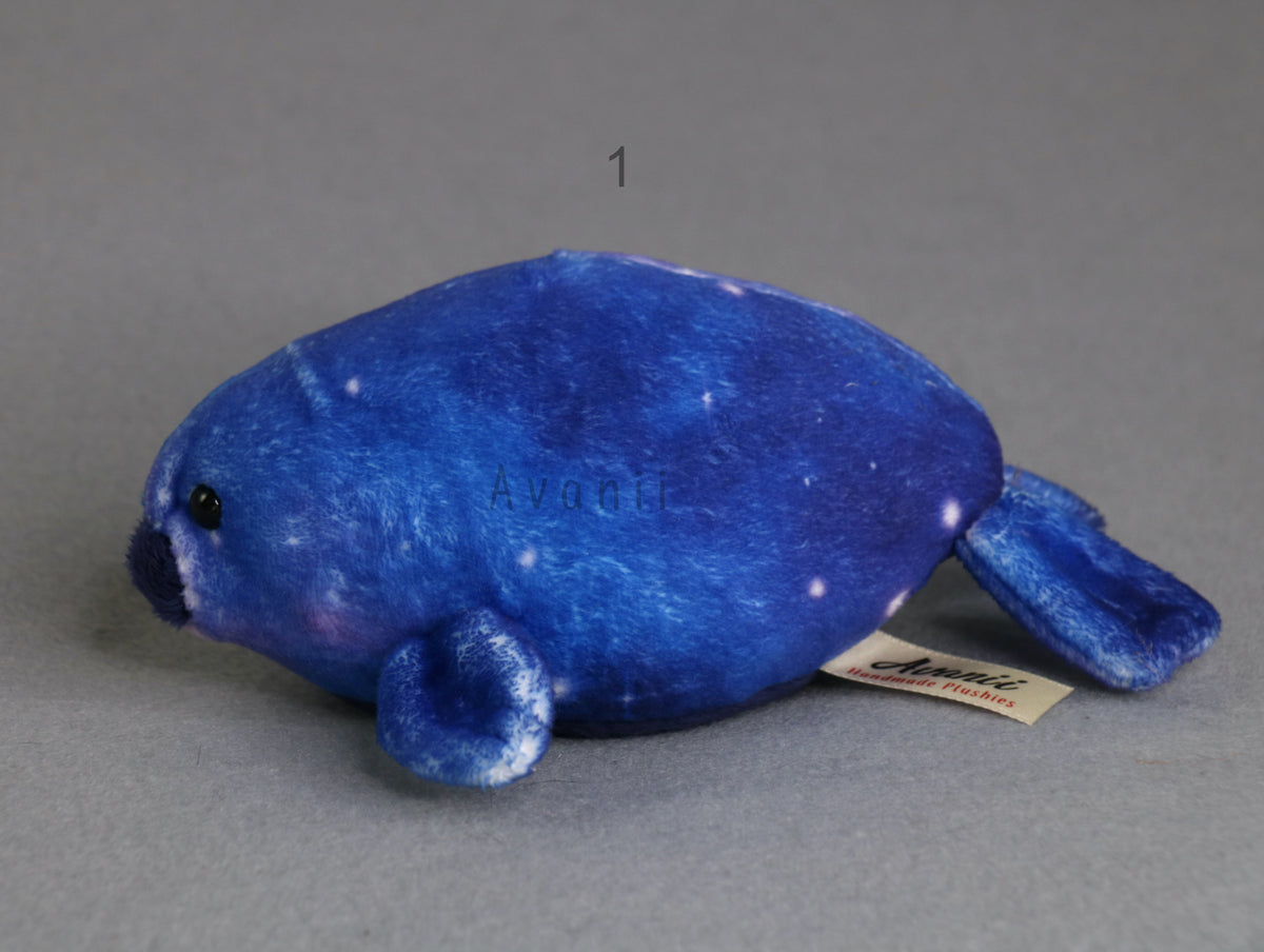 Galaxy Seal - handmade plush animal - minky miniature – Avanii Creations